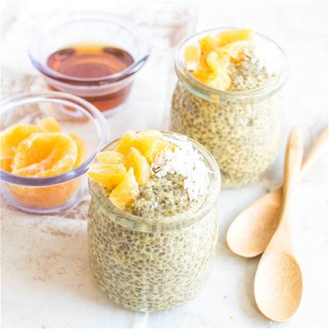 Mandarin Coconut Chia Pudding | 3 ingredients, chia pudding, easy ...