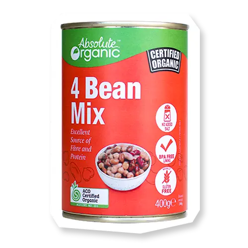 Beans - Absolute Organic Four Bean Mix 400g - Shop Online